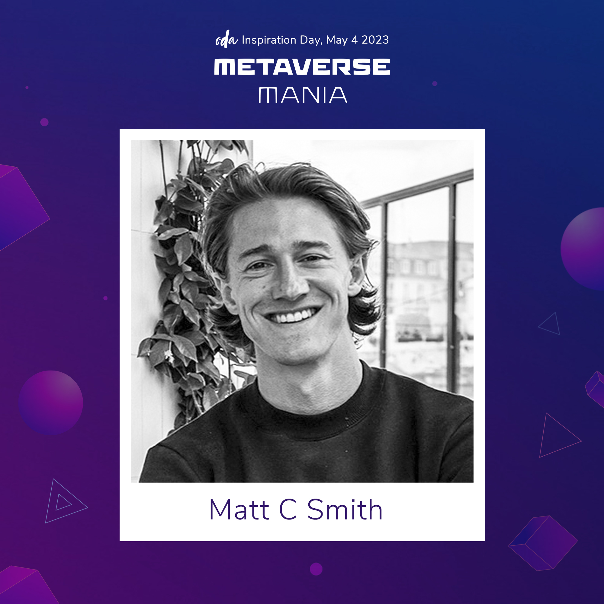 Matt C. Smith is hosting ODA Inspiration Day 2023 - ODA-Nettverk